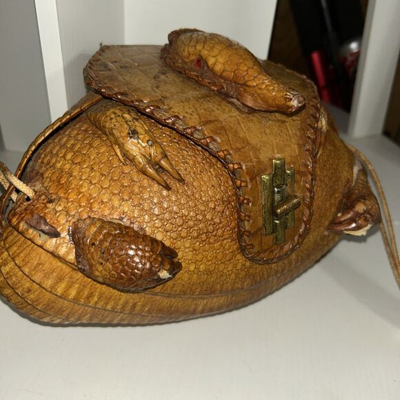 Unknown | Bags | Vtg Real Armadillo Taxidermy Purse With Ruby ...
